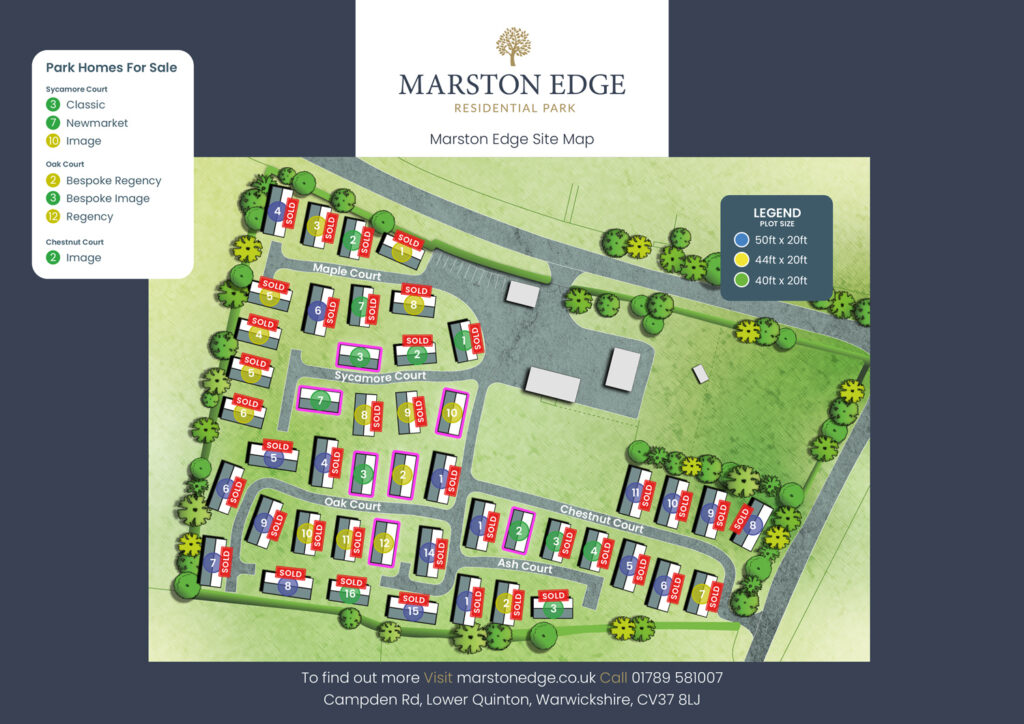 Marston Edge Residential Park - Park Map - Marston Edge
