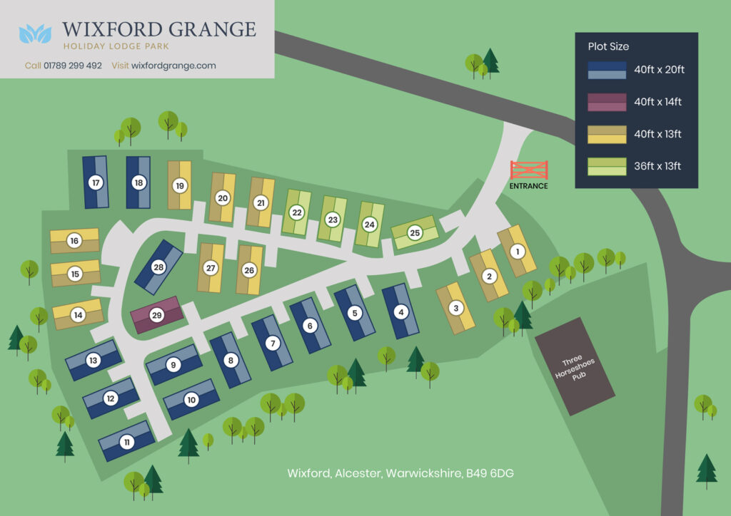 Wixford Grange Park Map - Wixford Grange