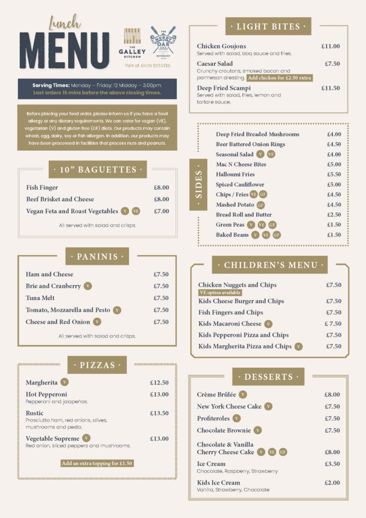 The Galley Kitchen Restaurant Opening Times - Avon Estates Ltd.